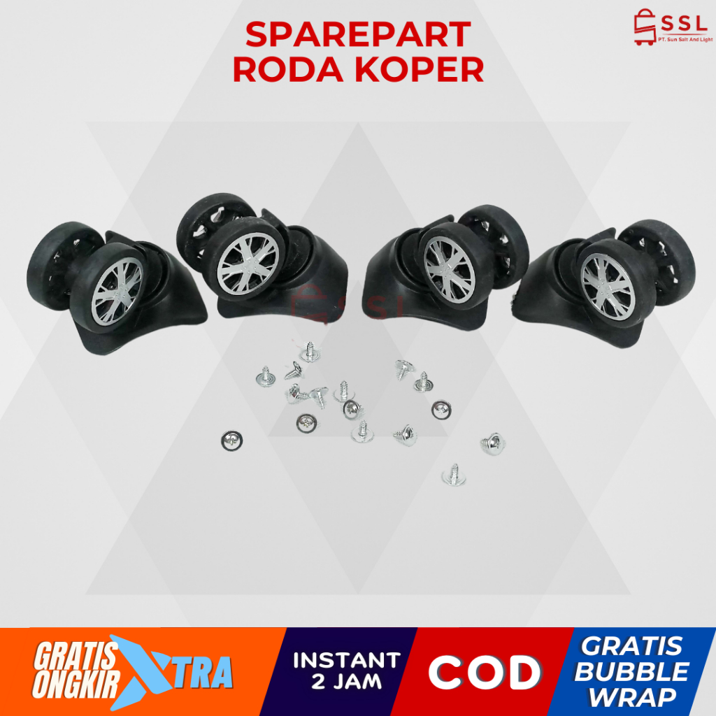 Jual Roda Koper 1 Set / Roda Koper Fiber / 4 pcs roda koper / Roda ...