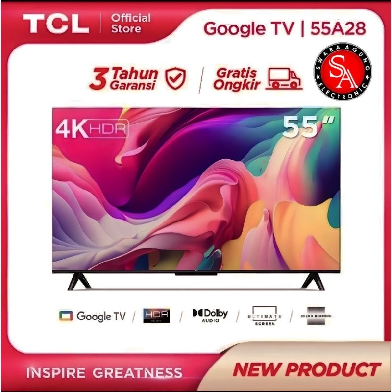 Jual Led UHD 4K Digital Google TV 55 Inch TCL Type: 55A28 (Khusus ...