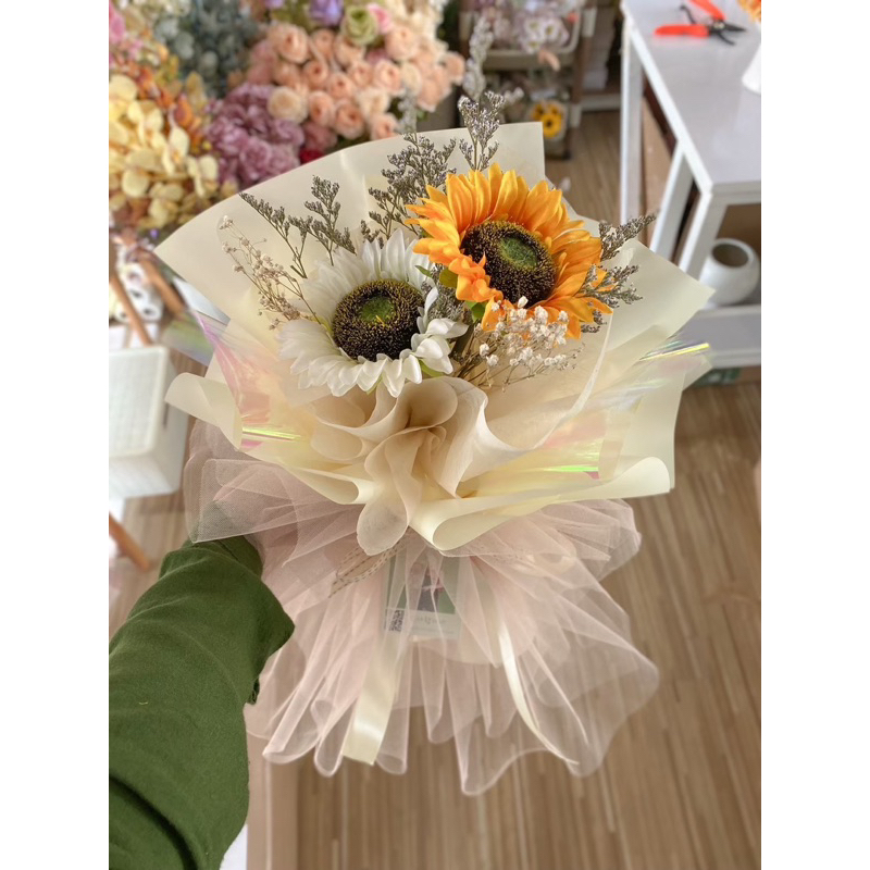 Jual ARTIFICIAL SUNFLOWER BOUQUET / BUKET BUNGA MATAHARI PALSU / Bunga ...