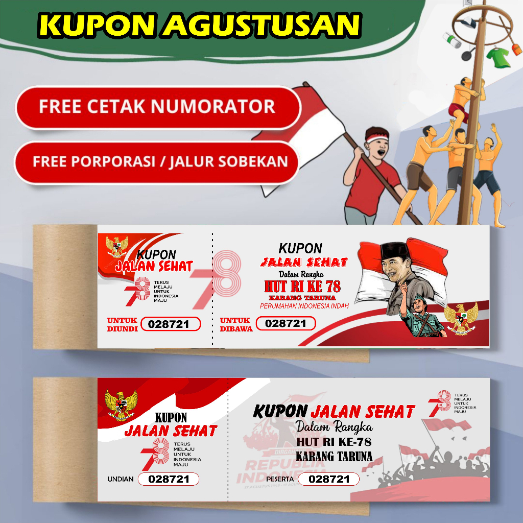 Jual Kupon Jalan Sehat Agustusan [Pembelian wajib kelipatan 5 buku ... Jual Kupon Jalan Sehat Agustusan [Pembelian wajib kelipatan 5 buku ...