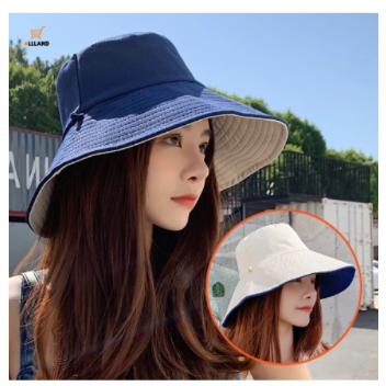 Jual Topi Pantai [56-58 Cm] Topi Musim Panas Wanita Lipat Bucket Hat ...