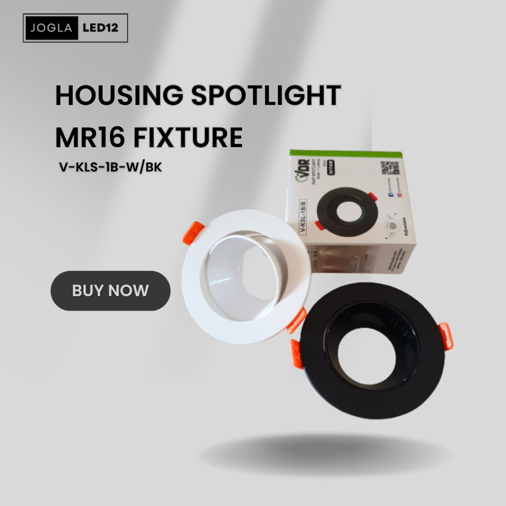 Jual Housing Downlight Spot / Kap. Spotlight MR16 Fixture Hitam / Putih | Shopee Indonesia