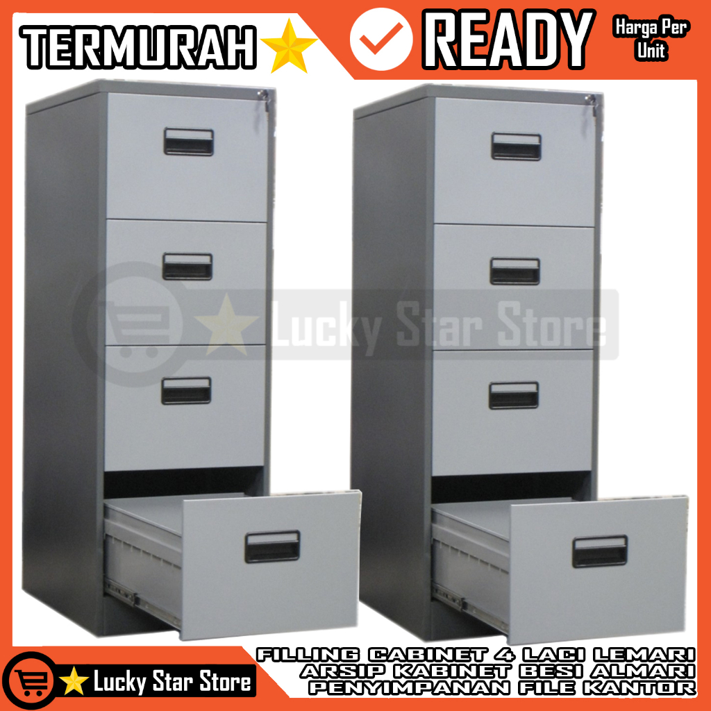 Jual [Instan] LOKER BESI FILLING CABINET 4 LACI LEMARI ARSIP KABINET HS ...