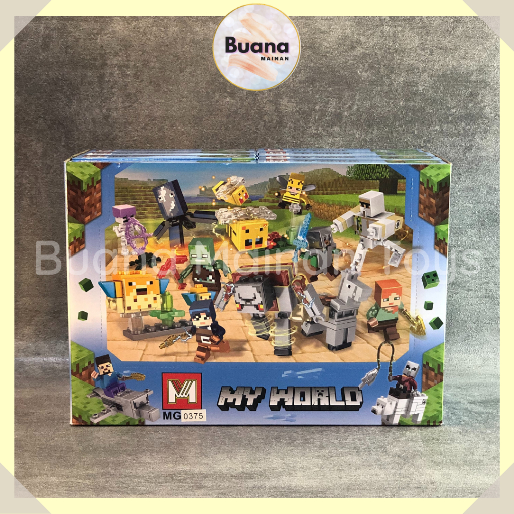 Jual Bricks MG My World Minecraft Mainan Edukasi Anak Cowo Cewe Mine ...