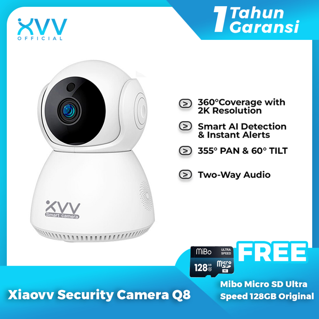 Jual XVV - Q8 - Xiaovv Kamera CCTV WiFi PTZ Smart Camera 2K with Mibo ...