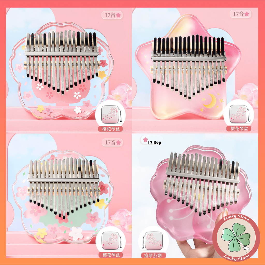 Jual Kalimba Bunga Sakura Romantis 17 Key Kalimba Upgrade Baby Grade ...