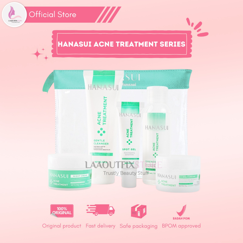 Jual RANGKAIAN HANASUI ACNE TREATMENT SERIES | Shopee Indonesia