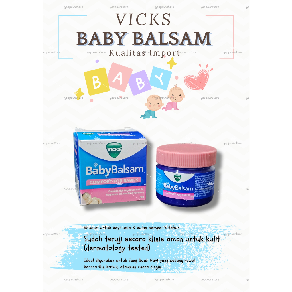 Jual Vicks Baby Balsam - Balsem Menghangatkan Saat Batuk Pilek 50gr ...