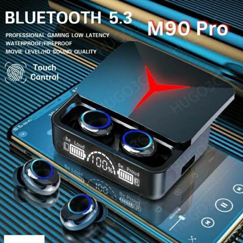 Jual Headset bluetooth TWS M90 Pro warna hitam. M10, M19, M28, M29 | Shopee Indonesia