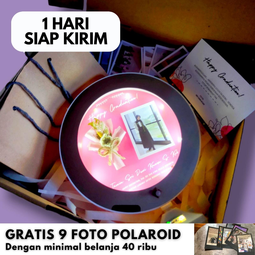 Jual KADO CERMIN CUSTOM [TEMA WARNA PINK] LUCU UNIK mood lamp untuk ...