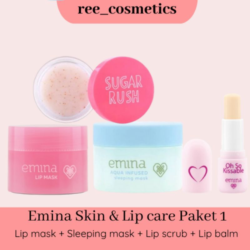 Jual Emina Skin & Lip Care Paket Lengkap Skincare Remaja | Paket ...