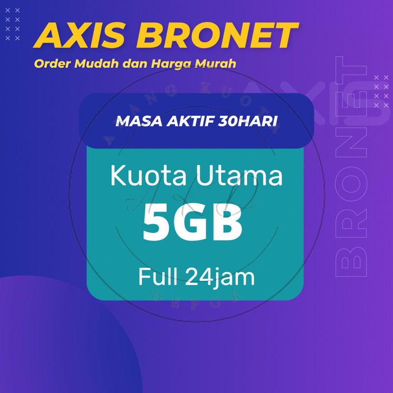 Jual Kuota Axis Bronet Mini Owsem Murah 1GB 2GB 3GB 5GB 8GB 16GB 24GB ...