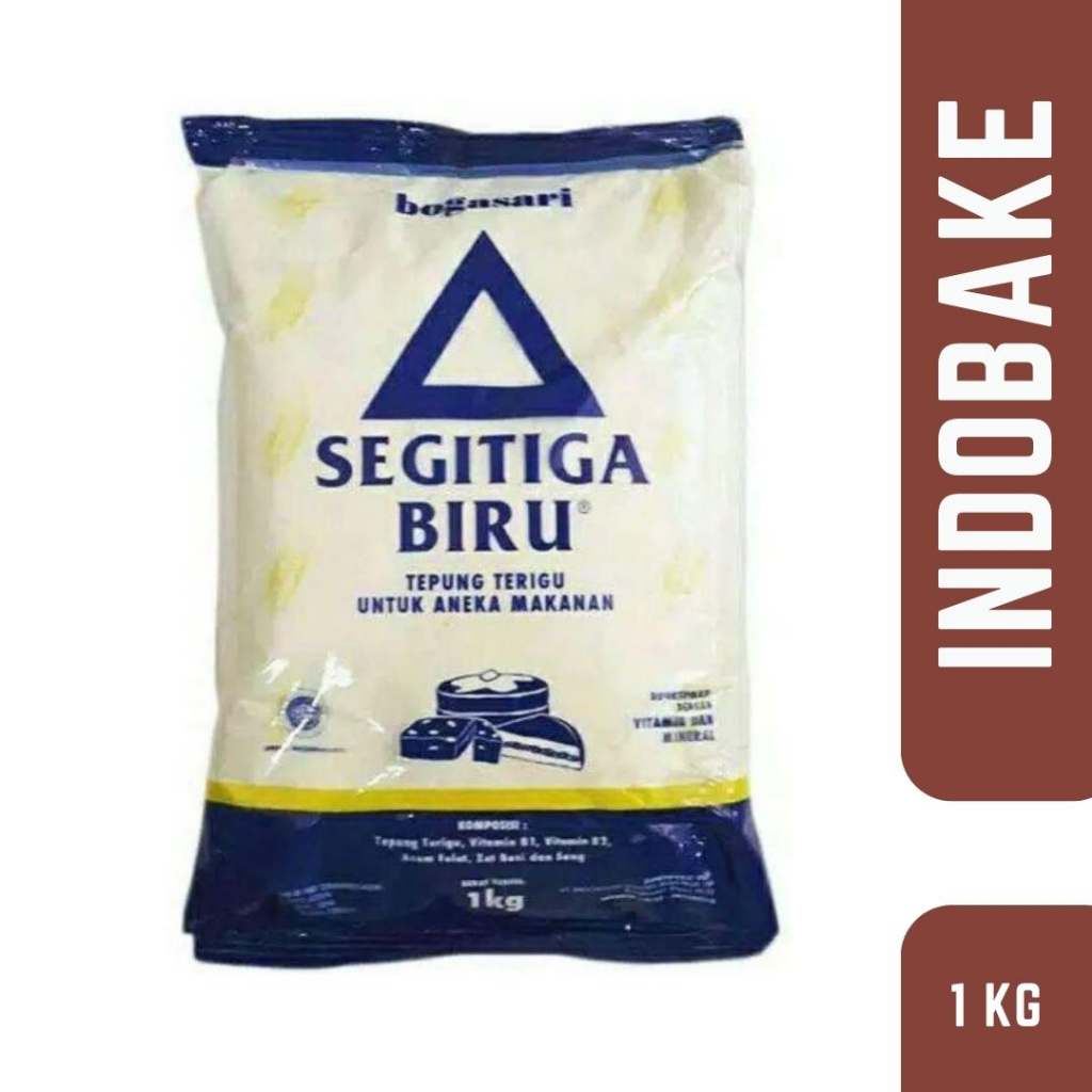 Jual TEPUNG TERIGU SEGITIGA BIRU ECOPACK 1KG (TEPUNG TERIGU PROTEIN ...