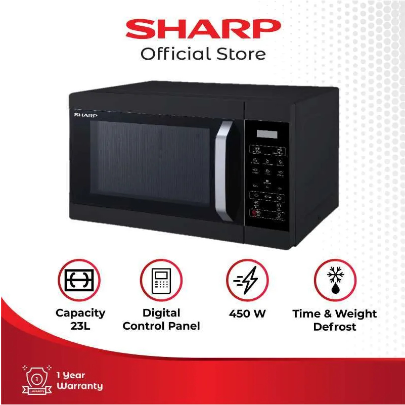 Jual SHARP R-223DA-BK Microwave Solo Digital 23 Liter | Shopee Indonesia