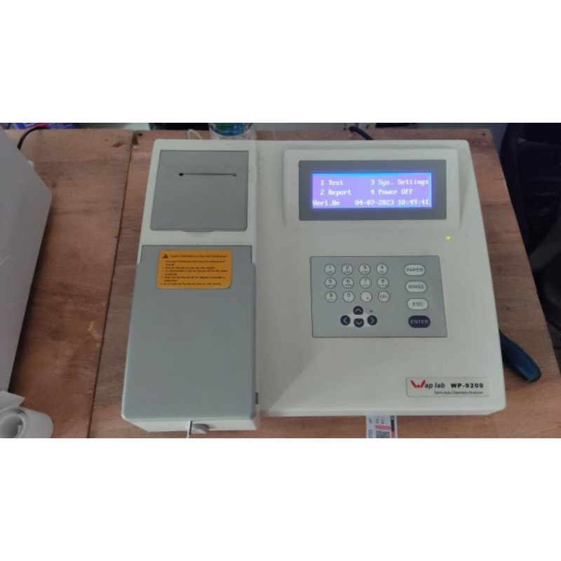 Jual semi auto chemistry analyzer merk WP 9200 bekas second masih bagus ...