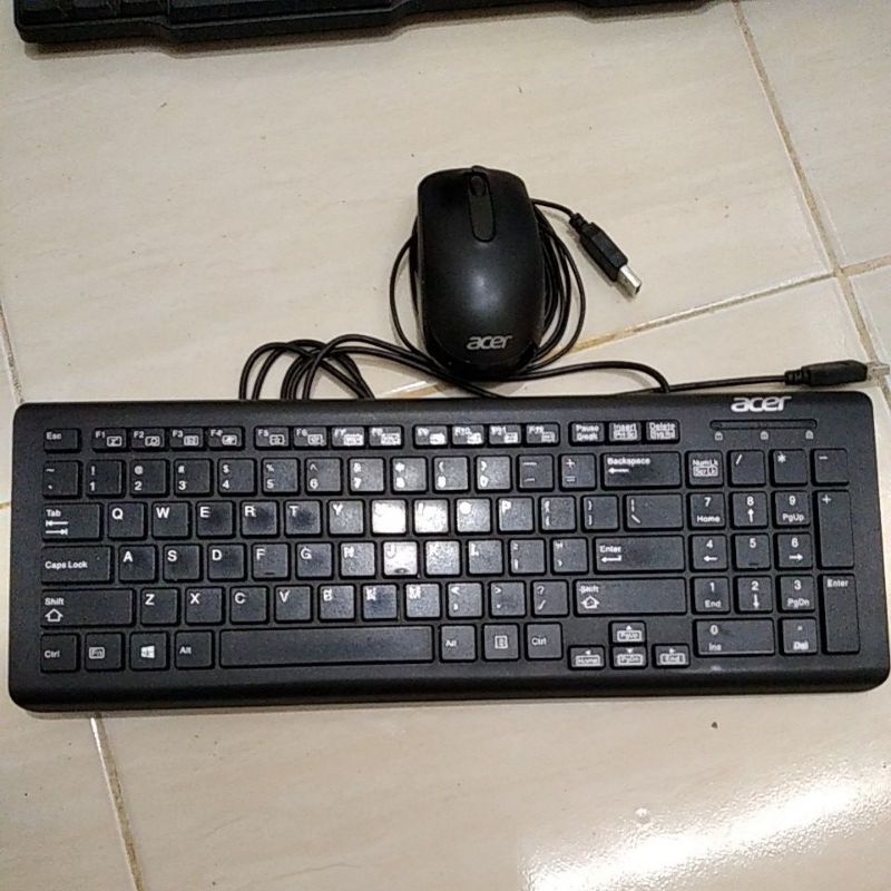 Jual Keyboard Mouse USB Acer Original Fungsi Normal | Shopee Indonesia