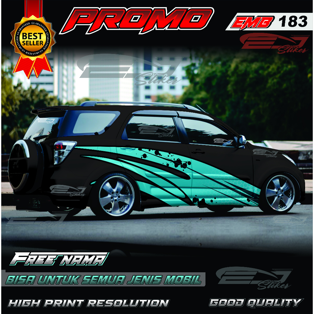 Jual DECAL STICKER MOBIL HR-V, CALYA, CONVERO-STIKER BODY MOBIL ...