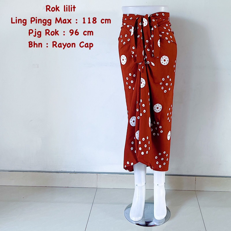 Jual Rok Lilit Batik Instan Modern Warna Hitam Merah Navy Lemon Orange ...