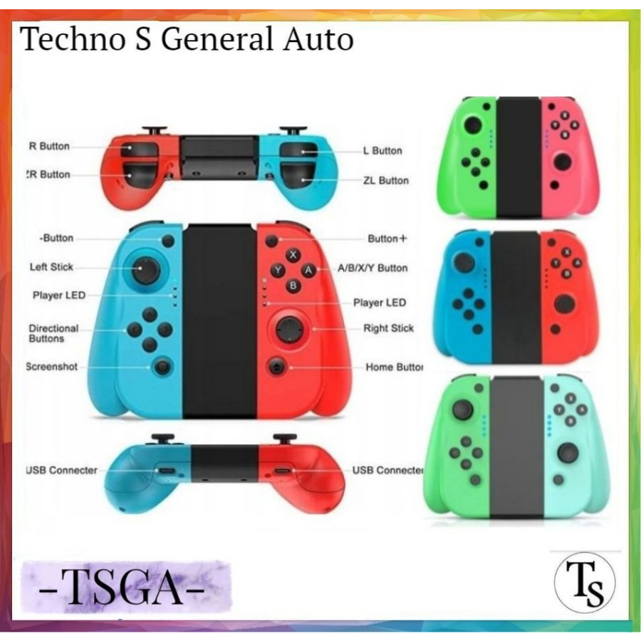 Jual Nintendo switch T13 Controller - T13 Controller Handgrip Joycon ...
