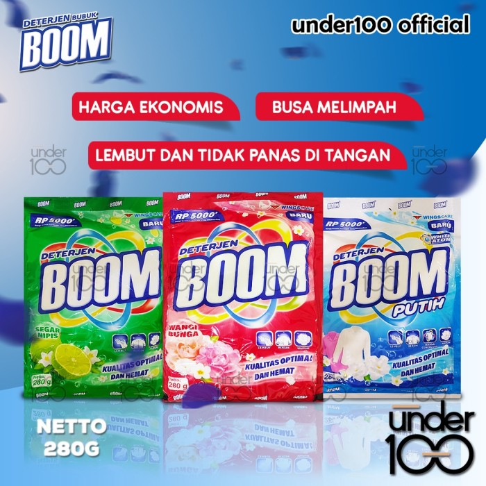 Jual Boom Deterjen Bubuk 280gr - Detergen Pakaian | Shopee Indonesia