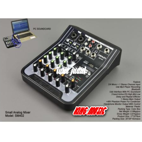 Jual Mixer Ashley SM402 / SM-402 / SM 402 4 chanel ORIGINAL BLUETOOTH ...