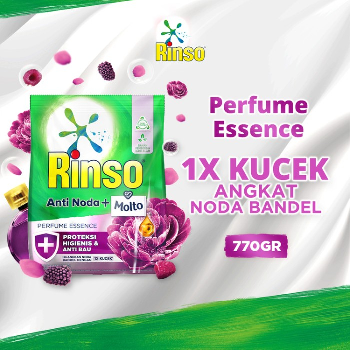 Jual Rinso Molto Deterjen Bubuk Perfume 770gr | Shopee Indonesia