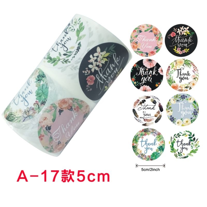 Jual stiker thank you ukuran lebih besar 3,8 cm, 5 cm | Shopee Indonesia