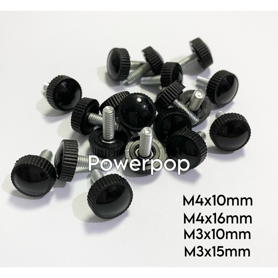 Jual Baut Knop Star M3 M4 Knob Kuping Pegangan / M3 Knop Baut / M4 Knob ...