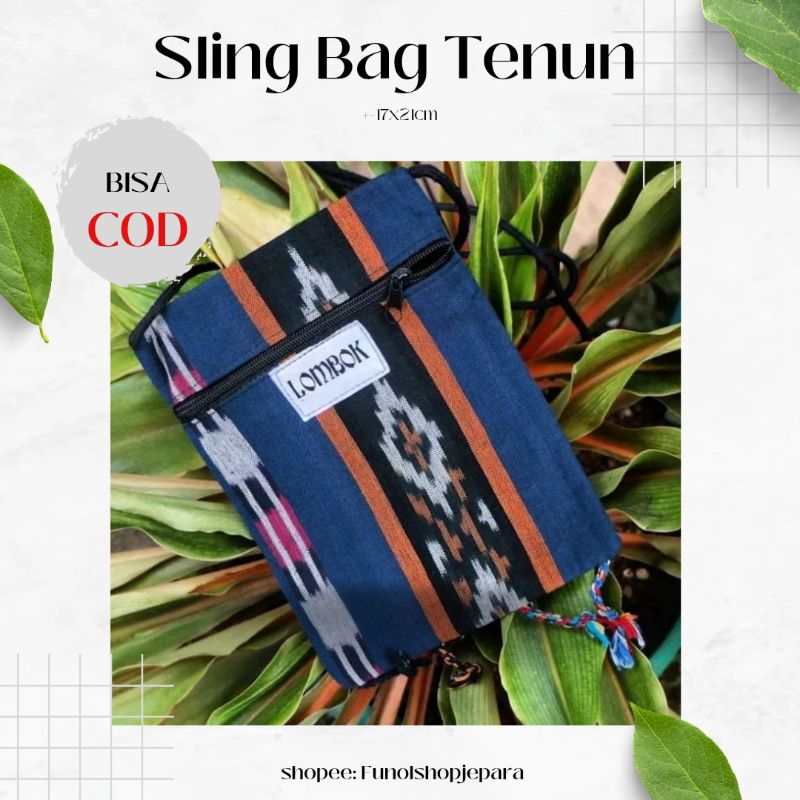 Jual Tas Sling Bag Tenun Etnik Oleh-oleh Khas Lombok/Tas Tenun Mini ...