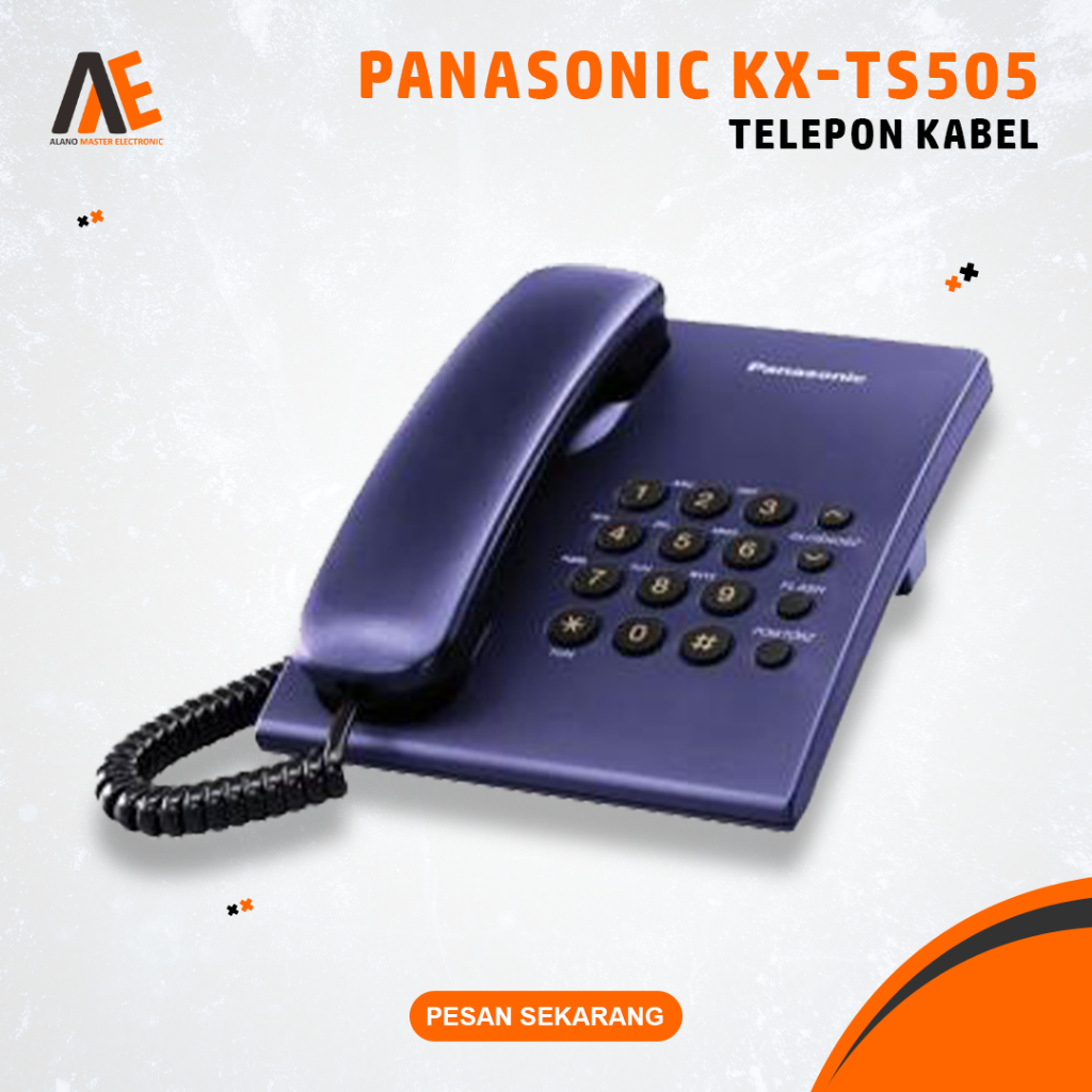 Jual Telepon Kabel Panasonic KX-TS505 Dinding Rumah Kantor Indihome - Blue | Shopee Indonesia