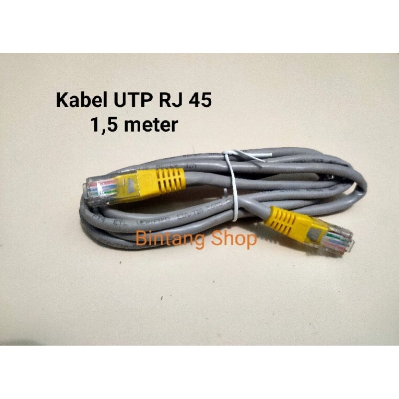 Jual Kabel internet LAN UTP RJ 45 panjang 1,5 meter | Shopee Indonesia