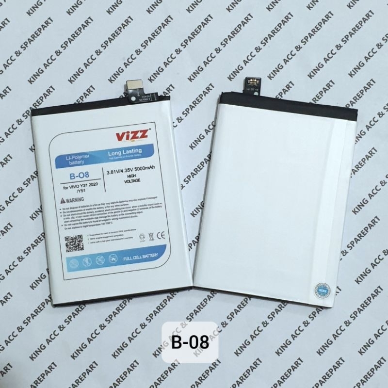 Jual BATERAI BATRE BATERE BATTERY VIVO Y31 2020 Y51 2020 B-08 B08 VIZZ ...