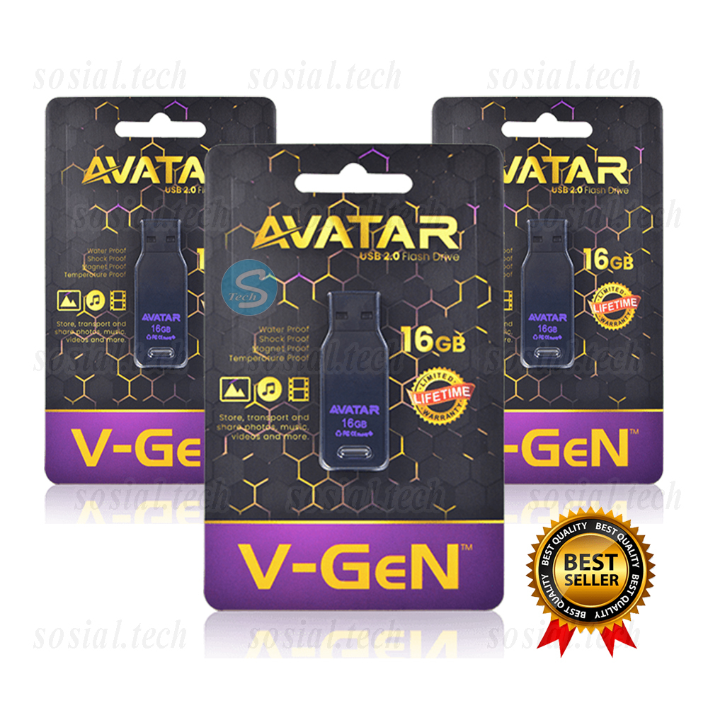 Jual USB FLASHDISK 8,16,32,64,128Gb V-GEN AVATAR / FLASHDISK V-GEN ...