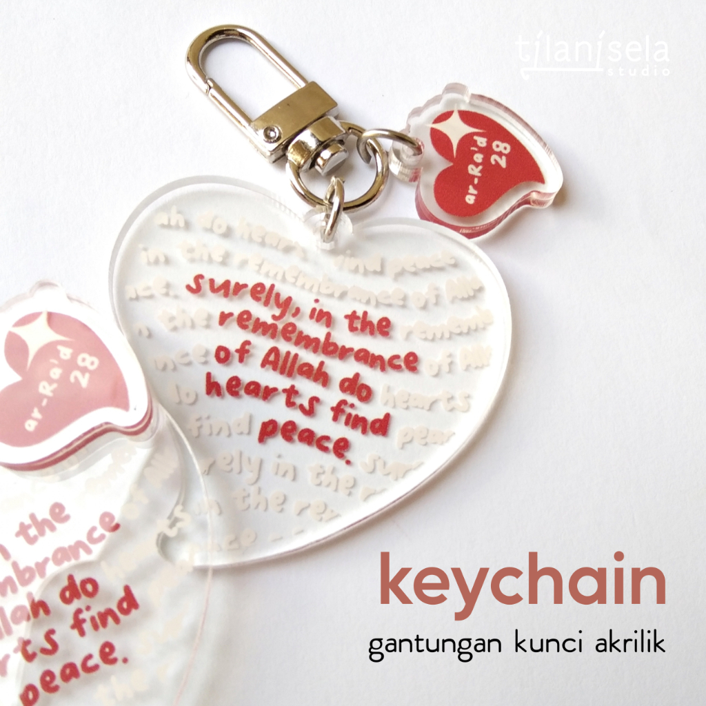 Jual gantungan kunci akrilik islami [in the remembrance of Allah ...