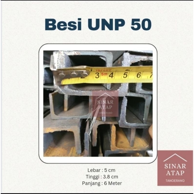 Jual Besi UNP 50 x 6 Meter | Shopee Indonesia