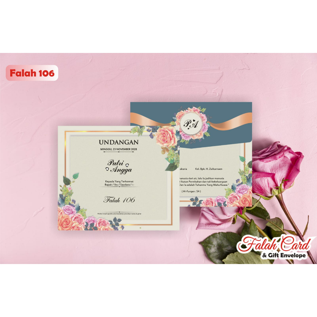 Jual BLANGKO UNDANGAN FALAH 106 HARGA MURAH TAMPILAN MEWAH | Shopee ...