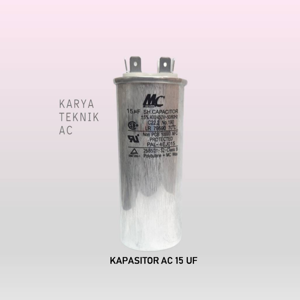 Jual CAPASITOR KAPASITOR AC 15 UF MEREK MC | Shopee Indonesia