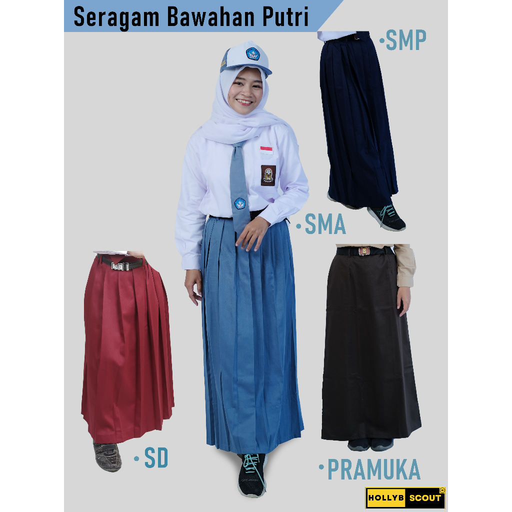 Jual Sragam rok bawahan sekolah sd smp sma osis pramuka | Shopee Indonesia