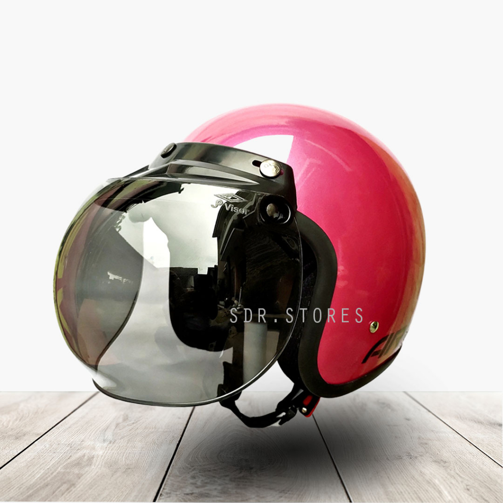 Jual helm retro classic dewasa polos | Shopee Indonesia