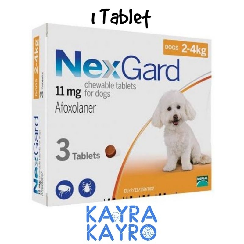 Jual NexGard Chewable Tablets for Dog (2-4 kg) 1 Tablet - Obat Anti Kutu & Demodex | Shopee ...