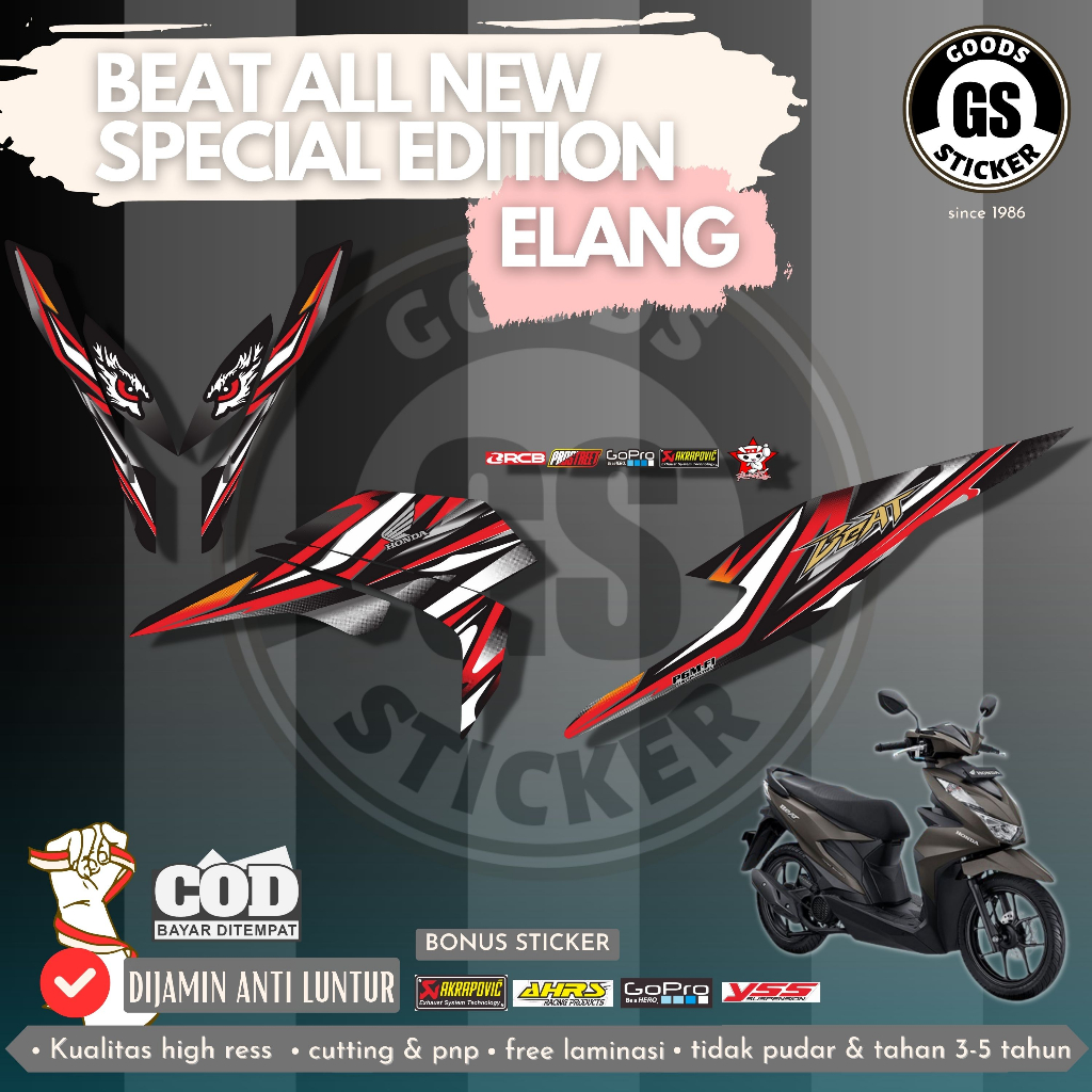 Jual CUTTING STICKER STRIPING BEAT NEW DELUXE 2020-2023 MOTIF MATA ...
