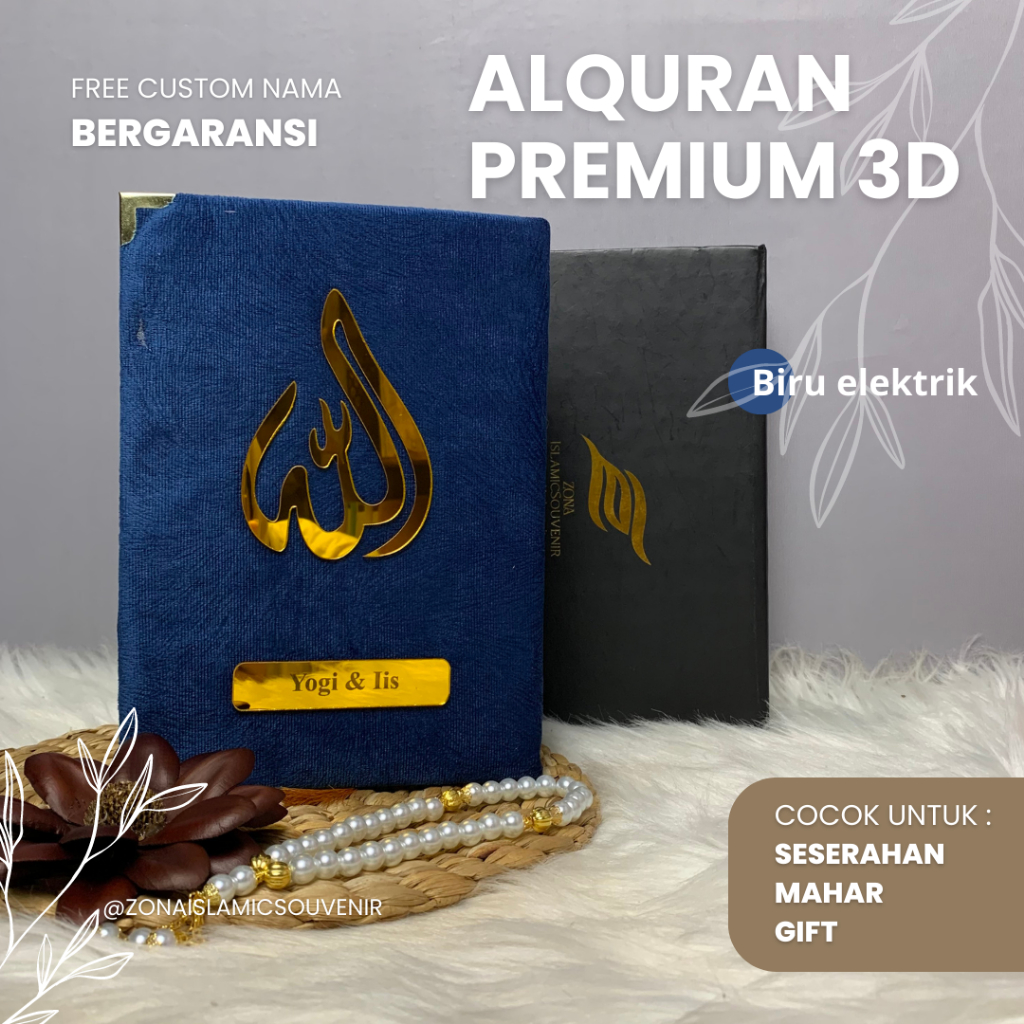Jual Cetak Souvenir Al Quran Only Premium 3d Box Hitam Eksklusif Al