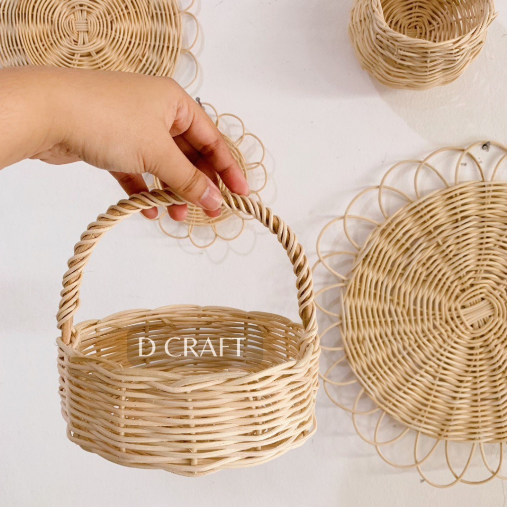 Jual Vas Bunga Vas Gantung Rotan Vas Dinding Tempel | Shopee Indonesia