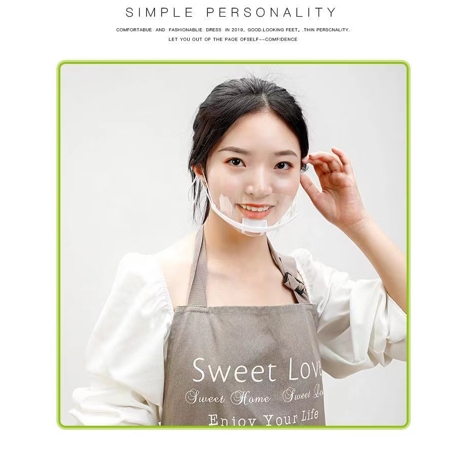 Jual HPSELL Masker Penutup Mulut Transparan Chef Kantin Restoran Masker ...