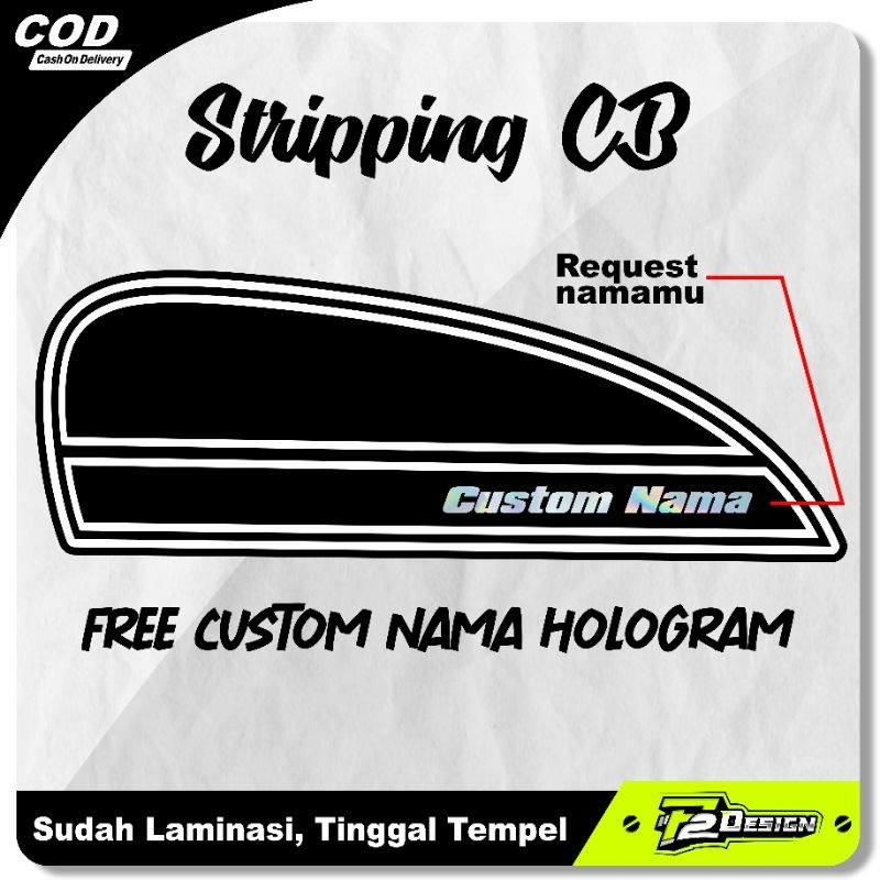 Jual STIKER TANGKI CB POLOS CB BATIK STRIPING CB 125 CB 100 CB GLATIK ...