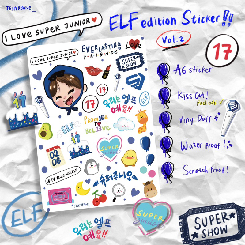 Jual SUPER JUNIOR ELF Edition Sticker Vol.2 | stiker | fanmade | Shopee Indonesia