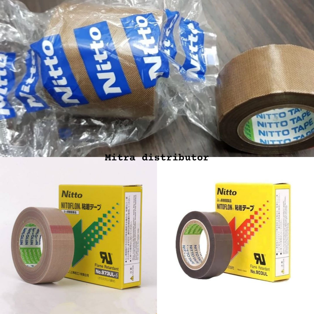Jual Nitoflon Nitto Tape 973 903 UL Isolasi Tahan Panas Denko 1/2" 3/4 ...