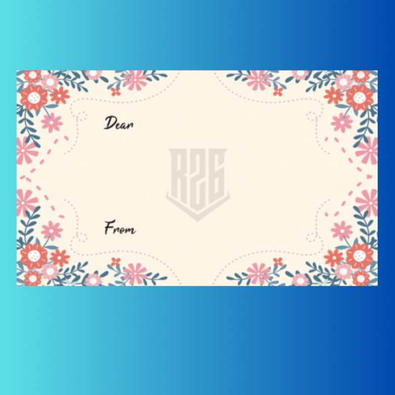 Jual kartu ucapan polos | greeting card ukuran 6x10 cm | thank you card ...