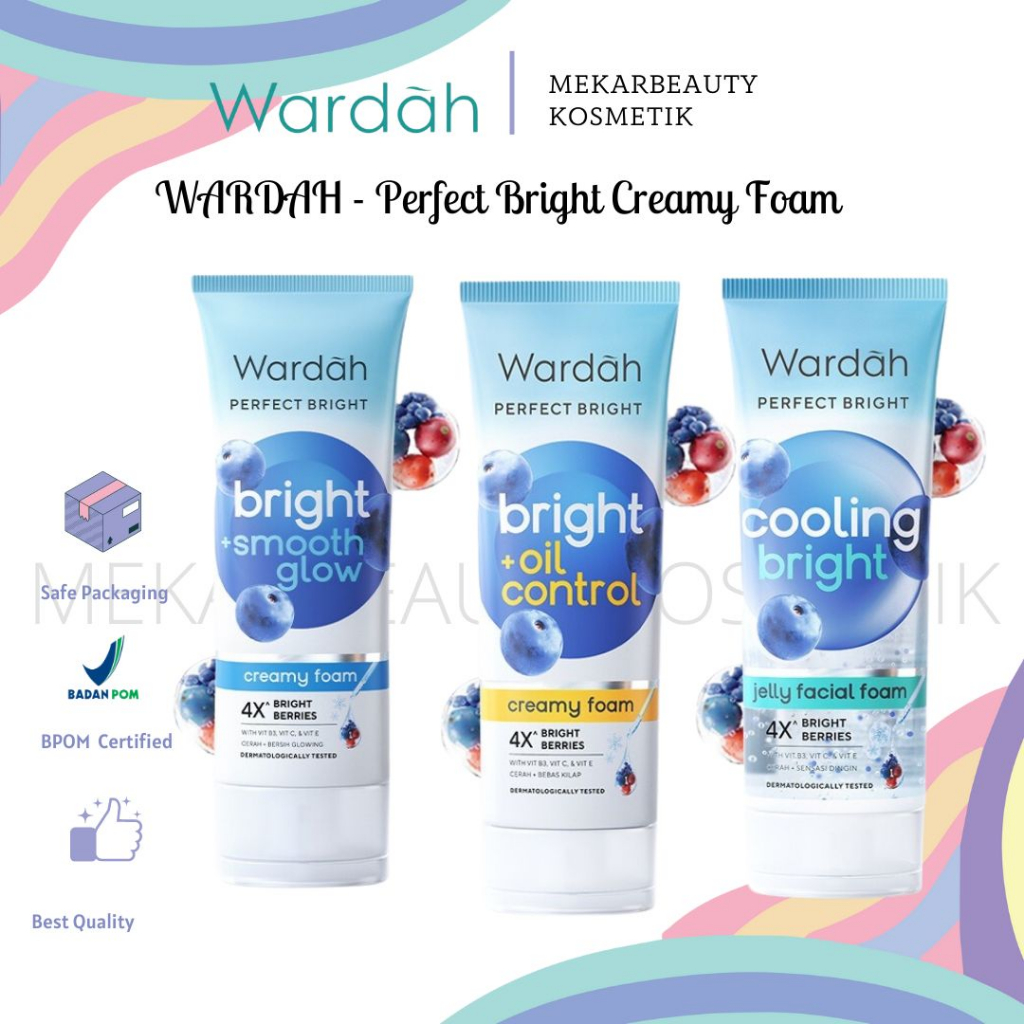 Jual WARDAH Perfect Bright Creamy Foam Brightening + Smoothing - Facial Wash Untuk Mencerahkan ...