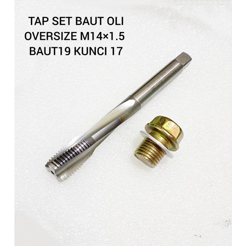 Jual paket tap set baut oli oversize M14×1.5 OSG Japan set baut 19 kunci 17 | Shopee Indonesia